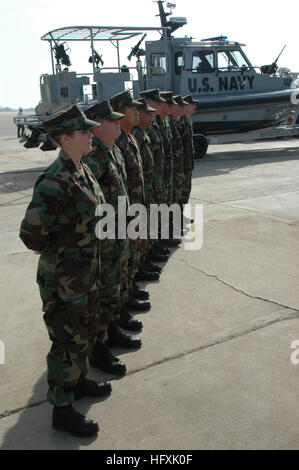 Naval Coastal Warfare Squadron Five (NCWRON-5) poses for a group ...