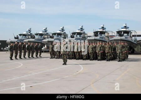 Naval Coastal Warfare Squadron Five (NCWRON-5) poses for a group ...