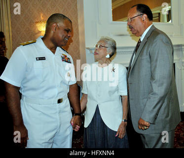 U.S. Navy Rear Adm. Sinclair Harris, left, the commander of U.S. 4th ...