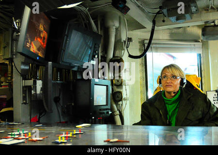 female, first female Aircraft Handlers, handler, North Arabian Sea, U.S ...
