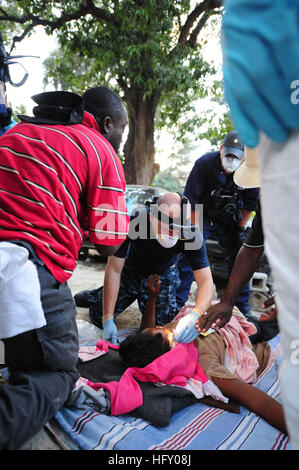 U.S. Navy Lt. Cmdr. Frank Margaron, attached to the hospital ship USNS ...