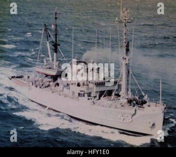 The officers of the salvage and rescue ship USS BRUNSWICK (ATS-3) wear ...