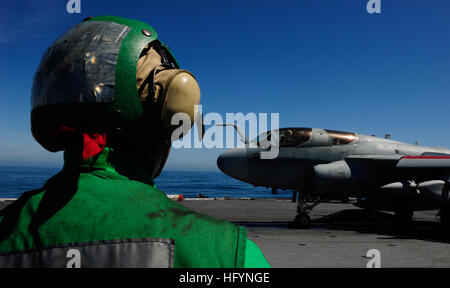 US Navy USS Stennis - Prowler at night Stock Photo - Alamy