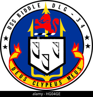 USS Biddle (DLG-34) insignia 1966 Stock Photo - Alamy