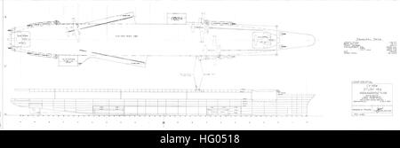 USS United States (CVA-58) preliminary design drawing, 11 October 1947 ...