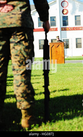 Maj. Winston Tierney, commanding officer of the Marine Corps Security ...