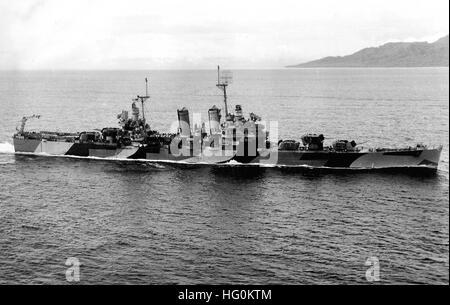 USS Honolulu (CL-48) in the South Pacific, circa in the spring of 1944 ...