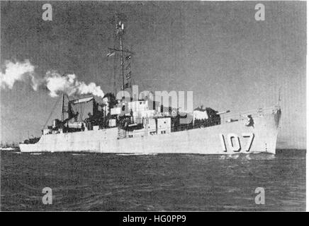 USS Earle B. Hall (APD-107) underway, in the 1950s Stock Photo - Alamy