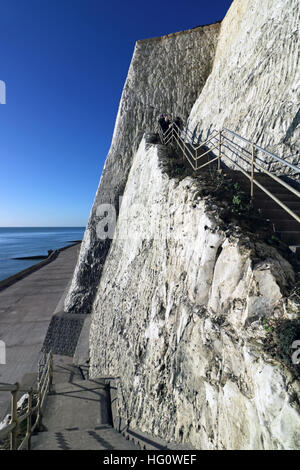 Peacehaven, East Sussex, UK. 2nd January 2017. The under cliff walk at ...