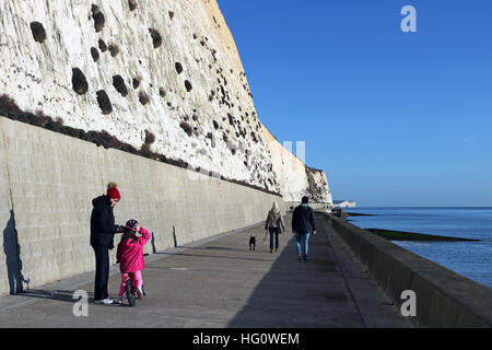 Peacehaven, East Sussex, UK. 2nd January 2017. The under cliff walk at ...