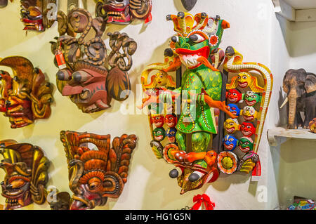 Sri Lanka Crafts Maha Kola Sanni Medicine Mask by L A Dayanada Stock ...