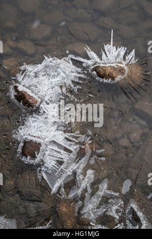 Frozen Rock with Ice Crystals Stock Photo - Alamy