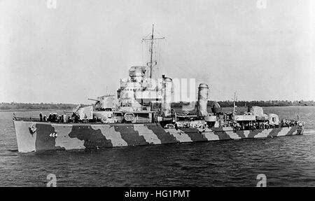 USS Hobson (DD-464), a Gleaves-class destroyer, is documented in naval ...