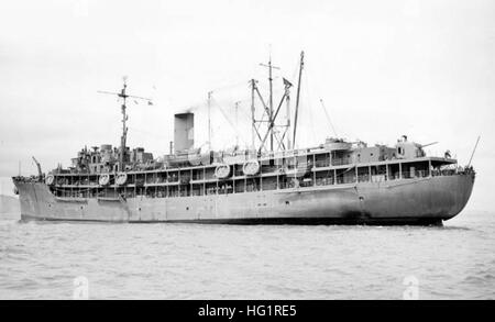 USS Cascade aft port quarter view 1943 Stock Photo - Alamy