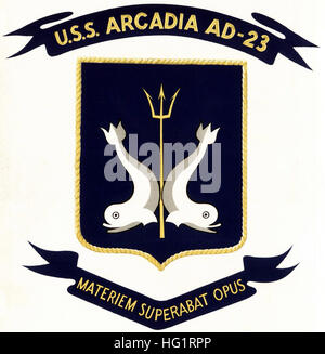 USS Arcadia (AD-23) patch c1958 Stock Photo - Alamy