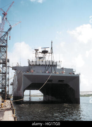 USNS Impeccable twin hulls Stock Photo - Alamy
