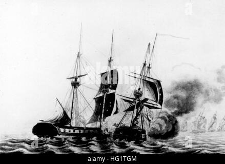 USS Wasp capturing HMS Frolic Stock Photo - Alamy