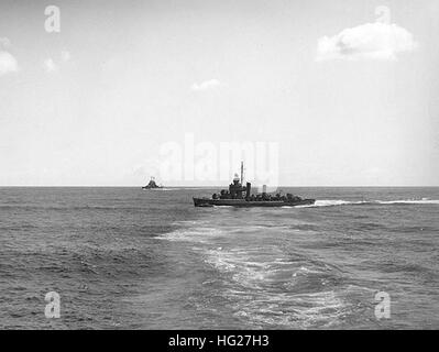 USS Swanson (DD-443) with USS Cleveland (CL-55) in November 1942 Stock ...
