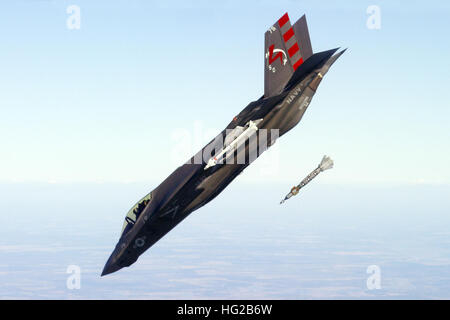 USNA CDR Tony ''Brick'' Wilson piloting CF-05 during an external GBU-12 ...