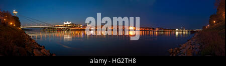 Panorama of Bratislava with Danube Stock Photo - Alamy