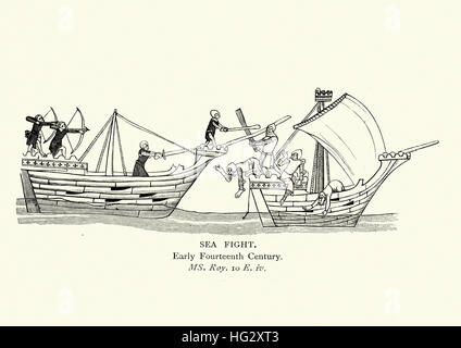 Medieval knights attack illustration. Battle with Johanniter knights. Medieval battlefield and ...