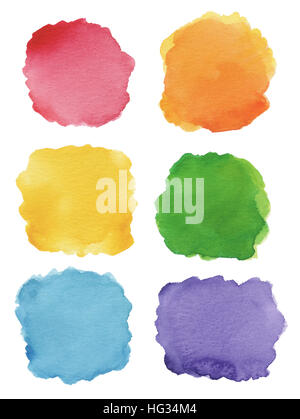 Abstract beautiful Colorful shape watercolor illustration painting ...