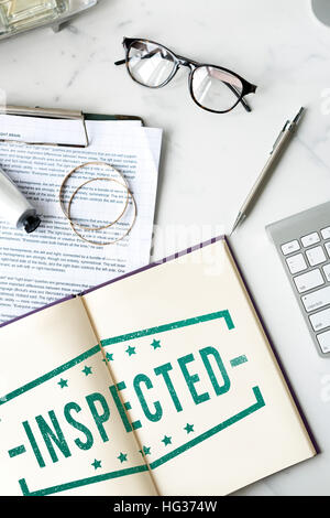 Classified Inspected Inspection Pass Status Concept Stock Photo - Alamy