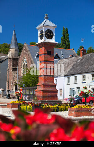 Clock Tower, Twyn Square, Usk, Monmouthshire, Wales, UK Stock Photo - Alamy
