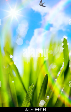 abstract art natural spring green background Stock Photo - Alamy