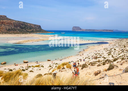 Crete, Greece - 24 May, 2016: Unidentified people sunbathing and ...