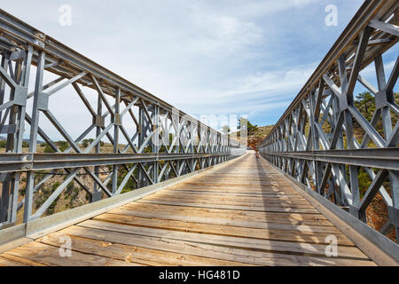 Aradena, Crete, 25 May, 2016: unidentified people visit famous truss ...