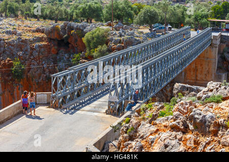 Aradena, Crete, 25 May, 2016: unidentified people visit famous truss ...