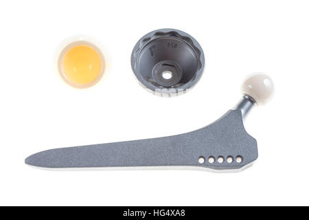Endoprosthesis, artificial hip joint, consists of the hip stem, ball ...