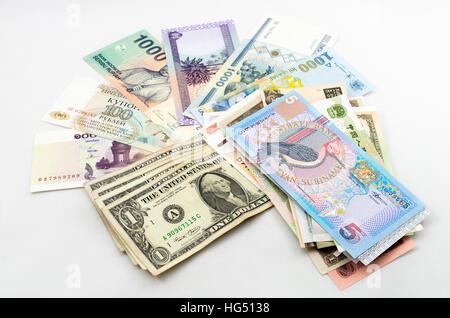 Group of different banknotes of countries of the world Stock Photo - Alamy