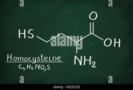 Chemical formula of Homocysteine on a blackboard Stock Photo - Alamy