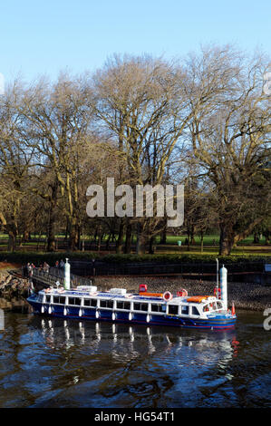 Aqua Bus on River Taff, Bute Park, Cardiff, Wales, UK Stock Photo - Alamy