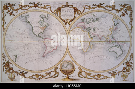 18th century map of the World Stock Photo - Alamy