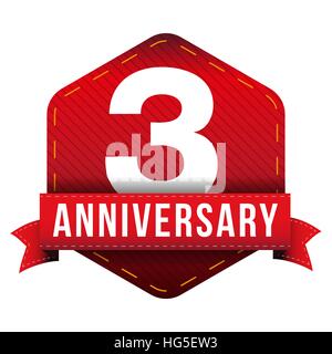 3rd year anniversary emblem logo design vector template Stock Vector ...