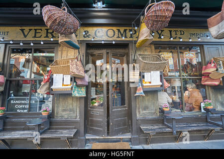 verde and company. spitalfields shop. wooden shop front Stock Photo - Alamy