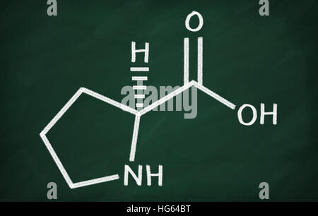 Structural model of Proline Stock Photo - Alamy