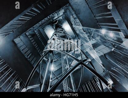 Elevator inside of Prague Astronomical Clock tower Stock Photo - Alamy