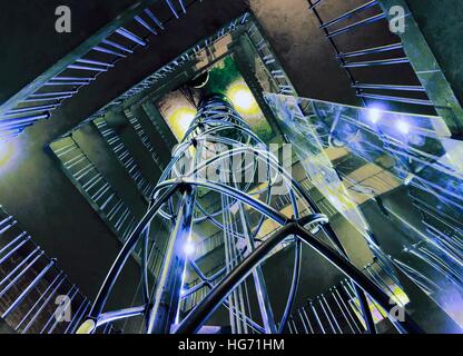 Elevator inside of Prague Astronomical Clock tower Stock Photo - Alamy