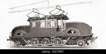 The first electric passenger train by Werner von Siemens at Berlin in ...