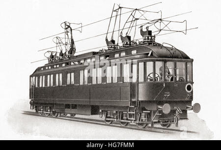 Overhead electric railway train power supply - France Stock Photo - Alamy
