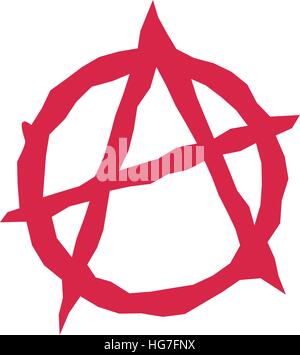 punk anarchy vector icon isolated on transparent background, punk ...