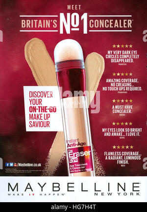 2010s UK Maybelline Magazine Advert Stock Photo - Alamy