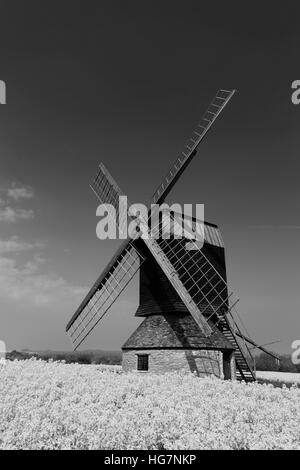 Sunset view of Stevington Windmill; Stevington village; Bedfordshire ...