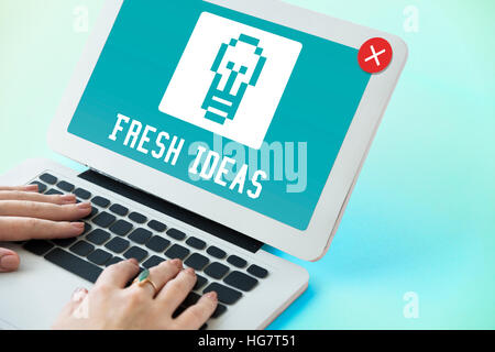 Fresh Ideas Inspire Thinking Vision Graphic Concept Stock Photo - Alamy