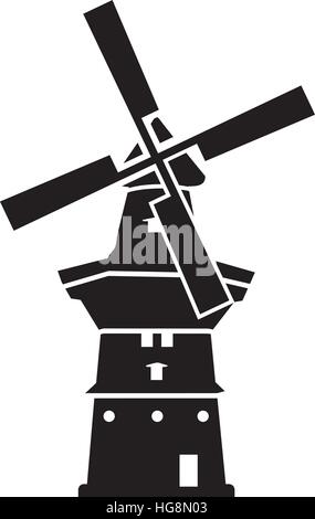 Netherlands, Amsterdam, De Gooyer travel landmark vector illustration ...