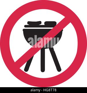 No grill sign logo sign vector outline in black and white color Stock ...